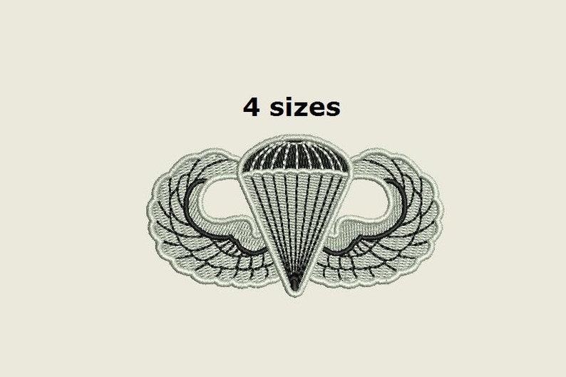 Basic Jump Wings 4sizes Digitized Filled Machine Embroidery Design ...