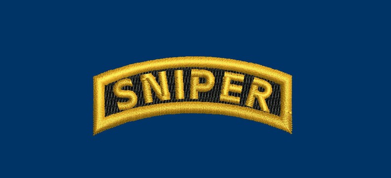 Sniper Tab 3sizes Digitized Filled Machine Embroidery Design - Etsy