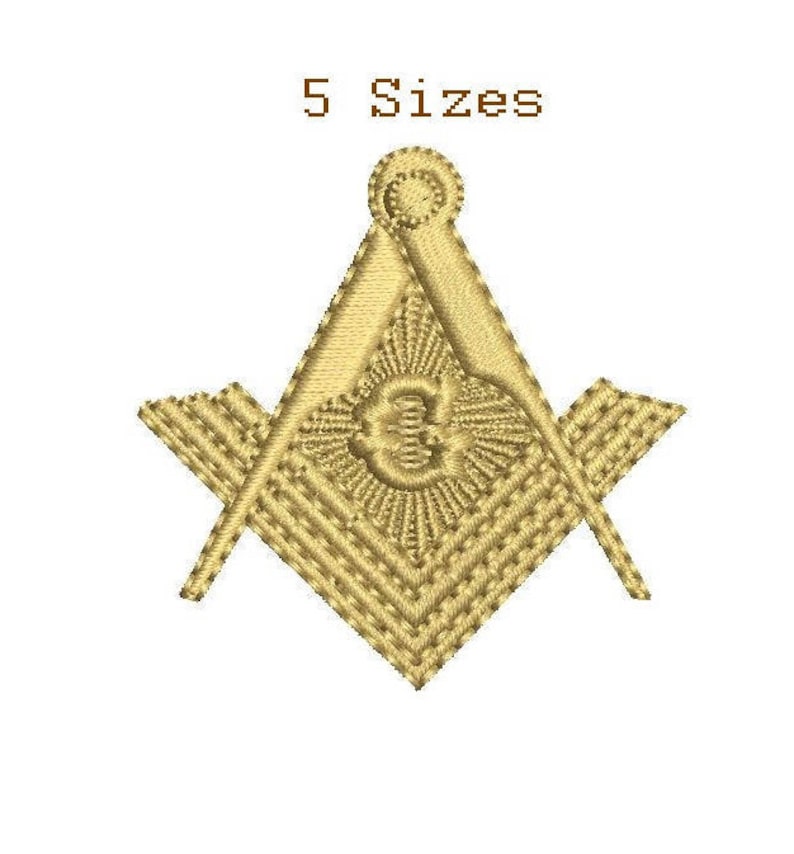 Masonic Compass 5sizes Digitized Filled Machine Embroidery Design ...