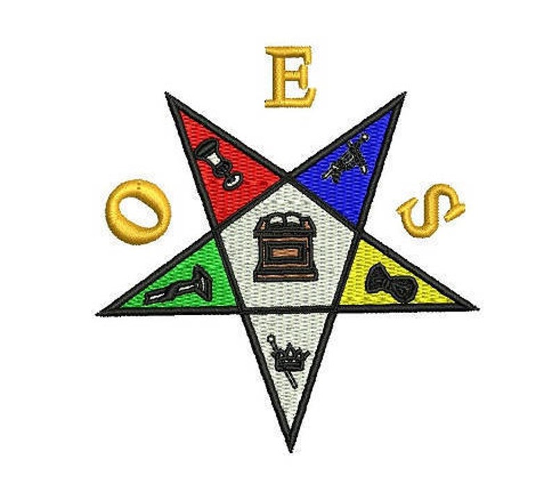 OES Eastern Star 2 Digitized Filled Machine Embroidery Design - Etsy