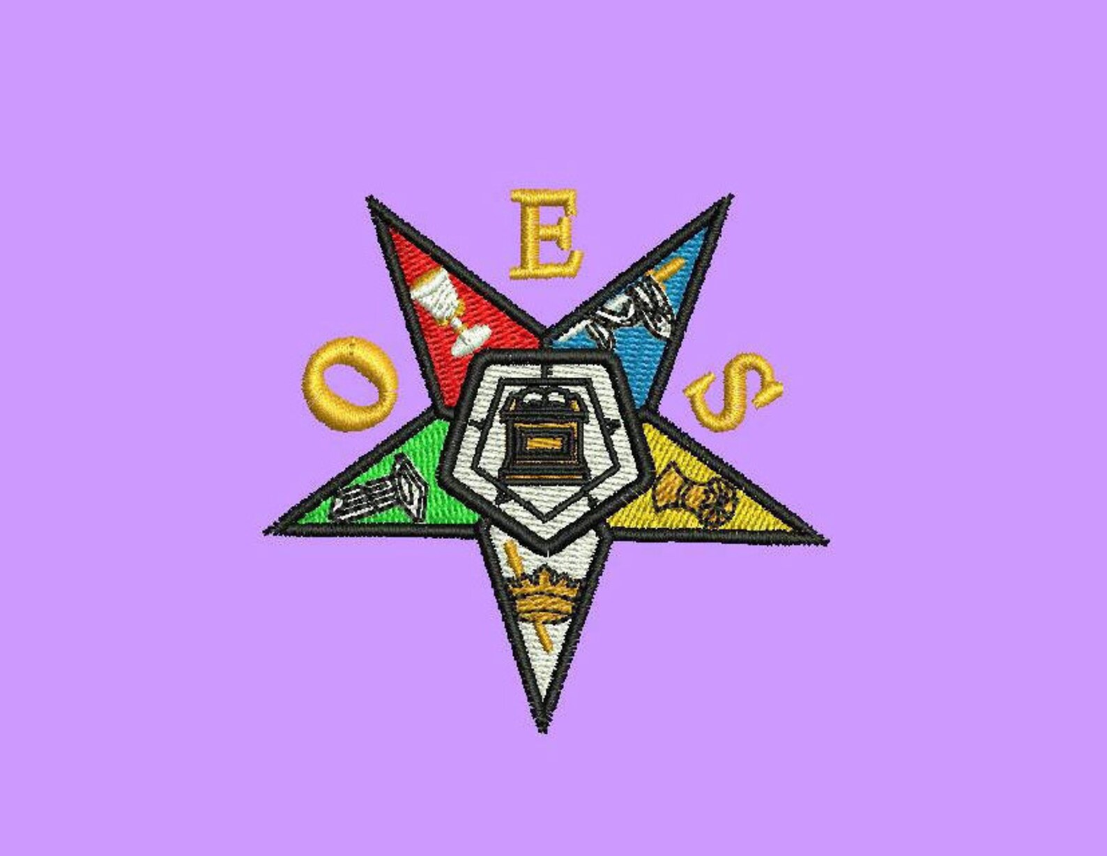 Eastern Star OES 4sizes Digitized Filled Machine Embroidery Design ...