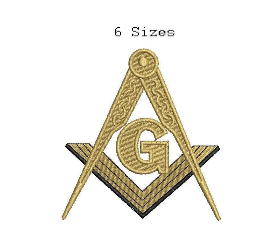 Masonic Compass 6sizes Digitized Filled Machine Embroidery Design ...
