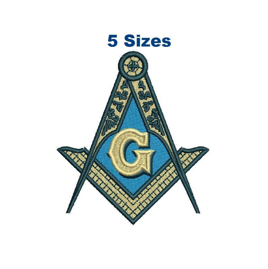 Masonic Compass 5sizes Digitized Filled Machine Embroidery Design ...