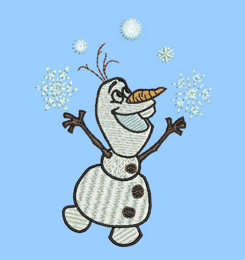 Olaf Digitized Filled Machine Embroidery Design Digital Download - Etsy