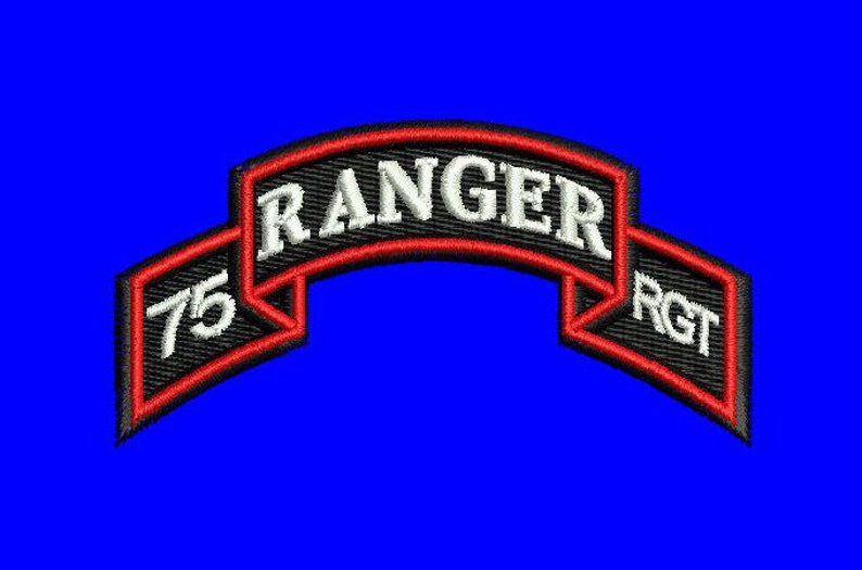 75 Ranger RGT Digitized Filled Machine Embroidery Design - Etsy
