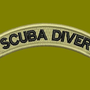 Scuba Diver Tab 3sizes Digitized Filled Machine Embroidery Design ...