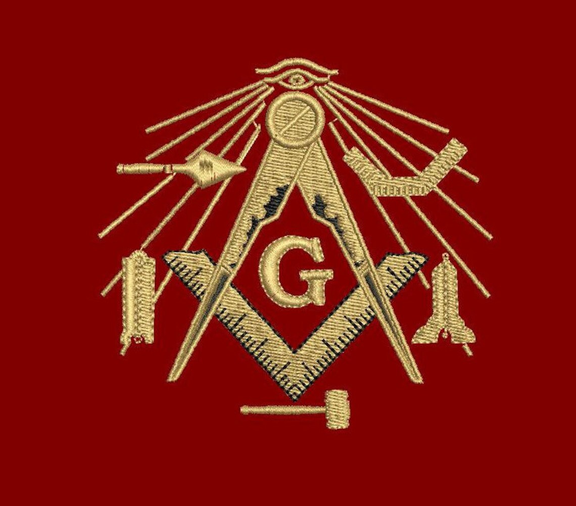 Masonic Compass and Symbols 4sizes Digitized Filled Machine - Etsy
