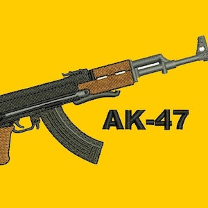 AK-47 Digitized Filled Machine Embroidery Design Digital Download - Etsy