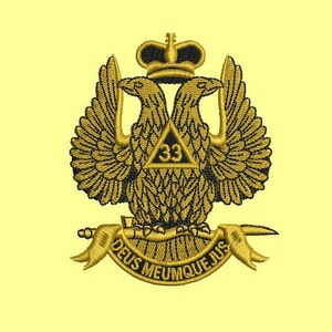 Scottish Rite 33 4sizes Digitized Filled Machine Embroidery Design ...