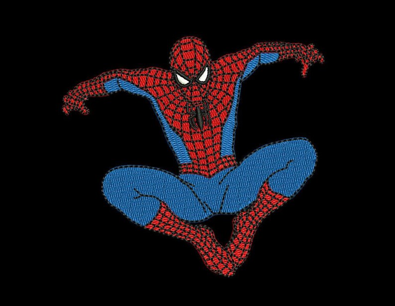 Spiderman 3sizes Digitized Filled Machine Embroidery Design Digital ...
