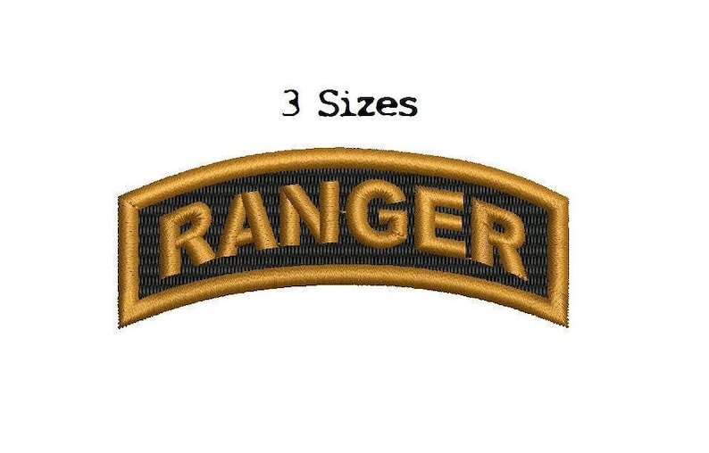 Ranger Tab 3sizes Digitized Filled Machine Embroidery Design Digital ...