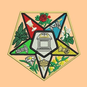 OES Eastern Star 5sizes Digitized Filled Machine Embroidery Design ...