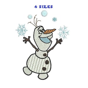 Olaf Digitized Filled Machine Embroidery Design Digital Download - Etsy