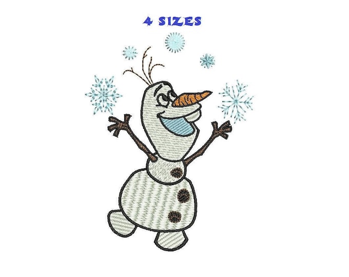 Olaf Digitized Filled Machine Embroidery Design Digital - Etsy