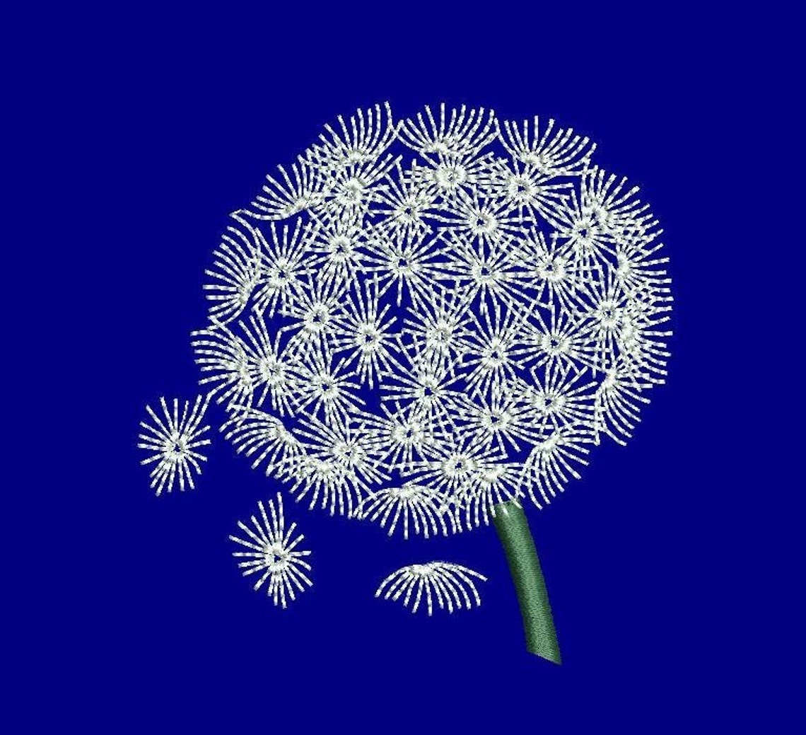 Dandelion 5sizes Digitized Machine Embroidery Design Digital Download ...