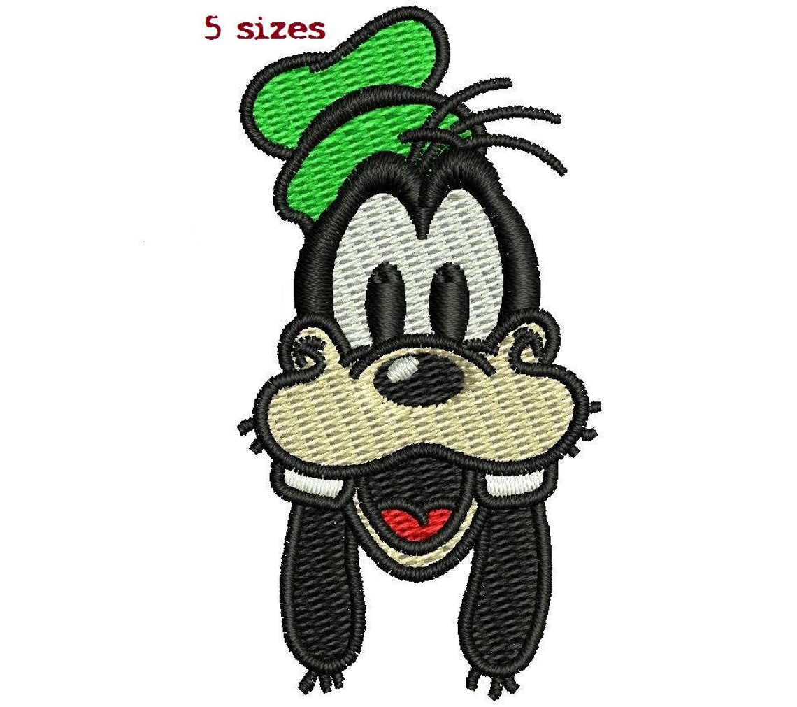 Goofy 5sizes Digitized Filled Machine Embroidery Design - Etsy