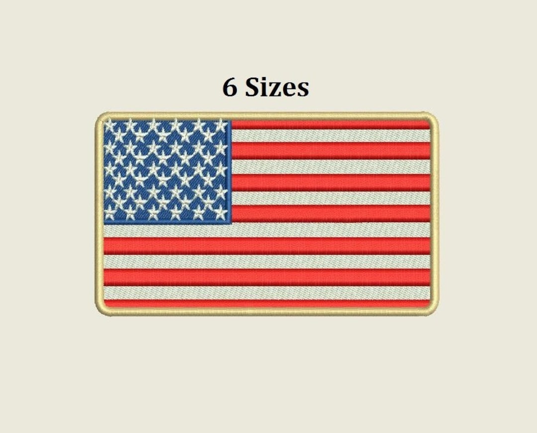 US Flag USA Digitized Filled Machine Embroidery Design Digital Download ...