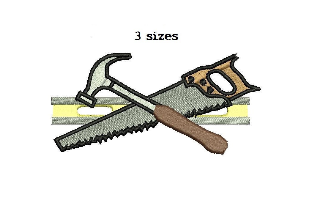 Tools Digitized Filled Machine Embroidery Design 3sizes Digital ...