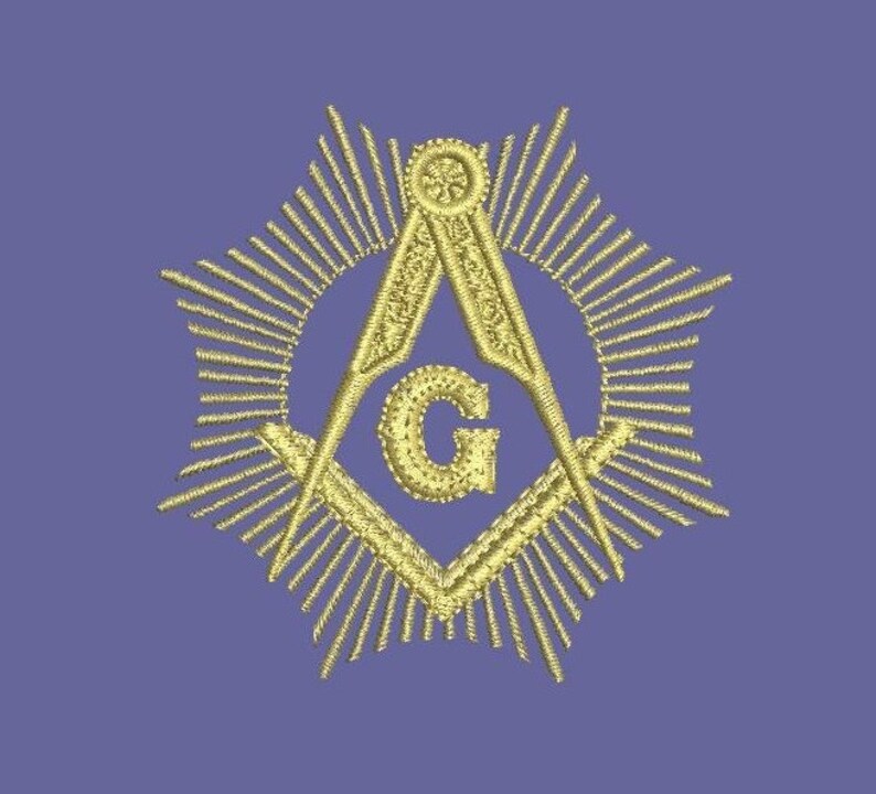 Masonic Compass Sun 4sizes Digitized Filled Machine Embroidery | Etsy