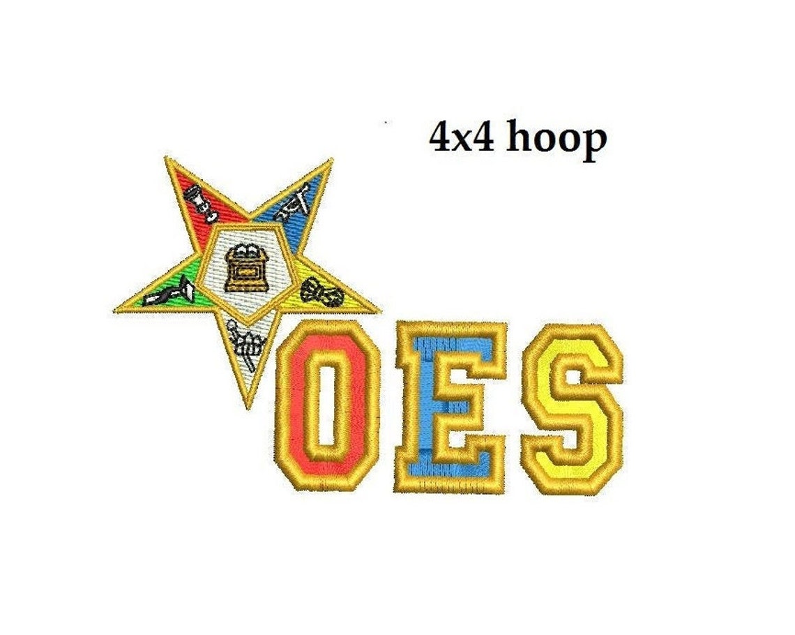 OES Eastern Star Digitized filled Machine Embroidery Design | Etsy