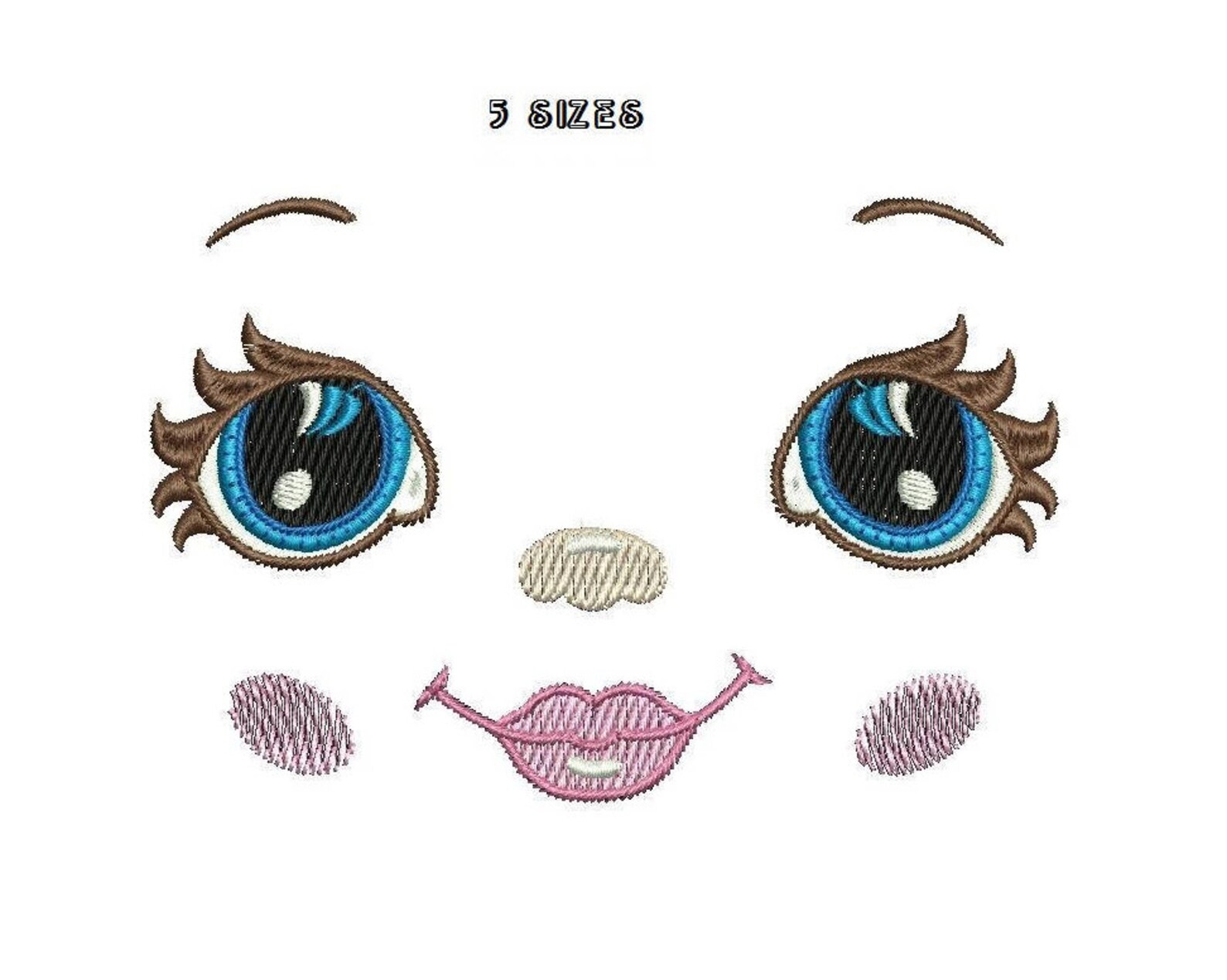 Doll Digitized Filled Machine Embroidery Design Digital Download - Etsy