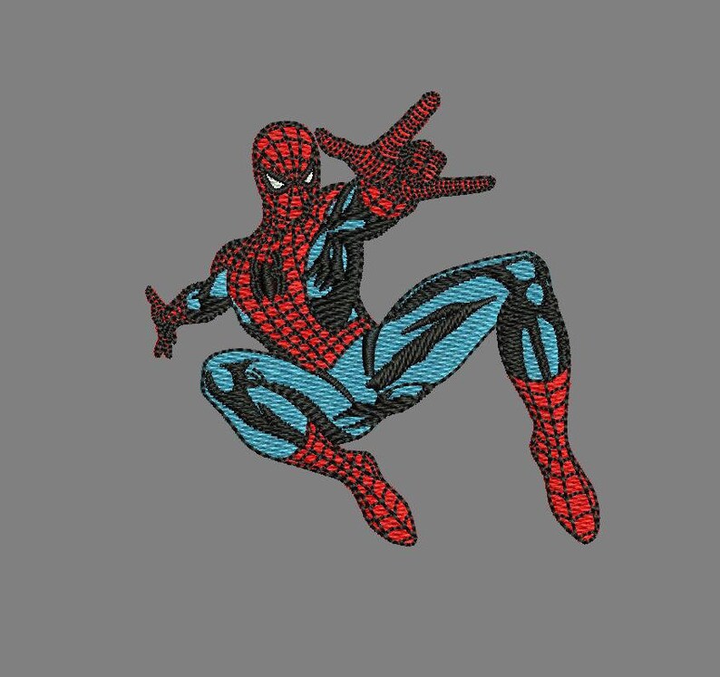 Spiderman 4sizes Digitized Filled Machine Embroidery Design Digital ...