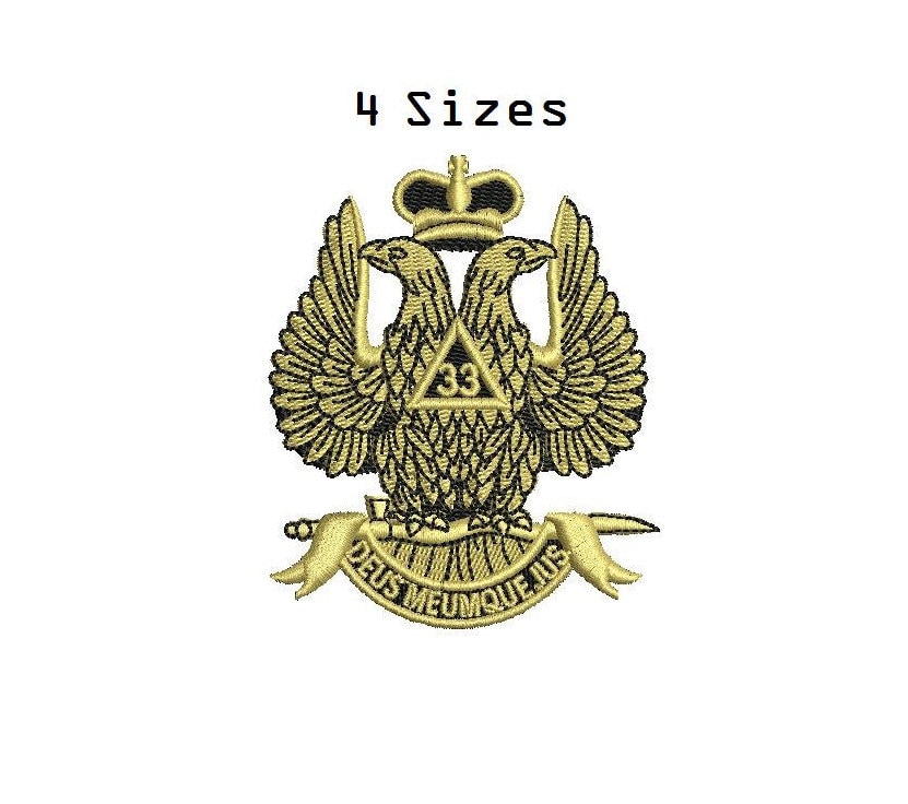 Scottish Rite 33 4sizes Digitized Filled Machine Embroidery - Etsy