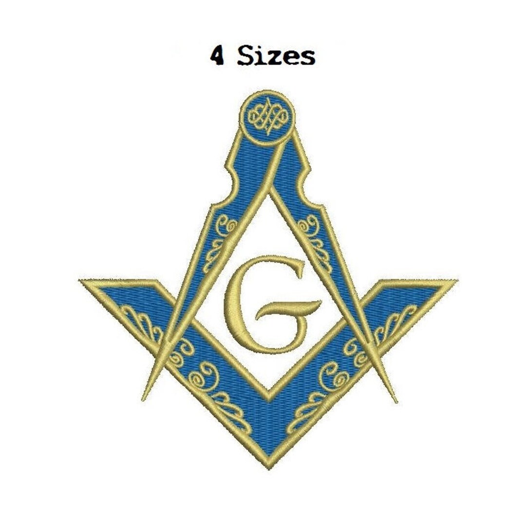 Masonic Compass 4sizes Digitized Filled Machine Embroidery Design ...