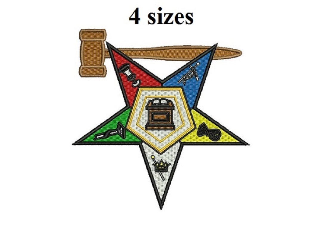 OES Past Matron Eastern Star 4sizes Digitized Filled Machine Embroidery ...