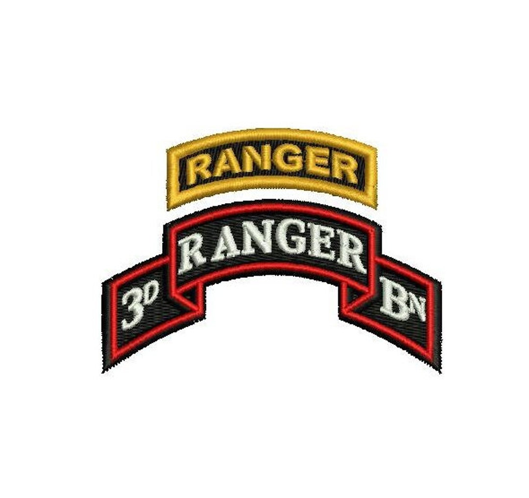 3rd Ranger With Ranger Tab Digitized Filled Machine Embroidery Design ...