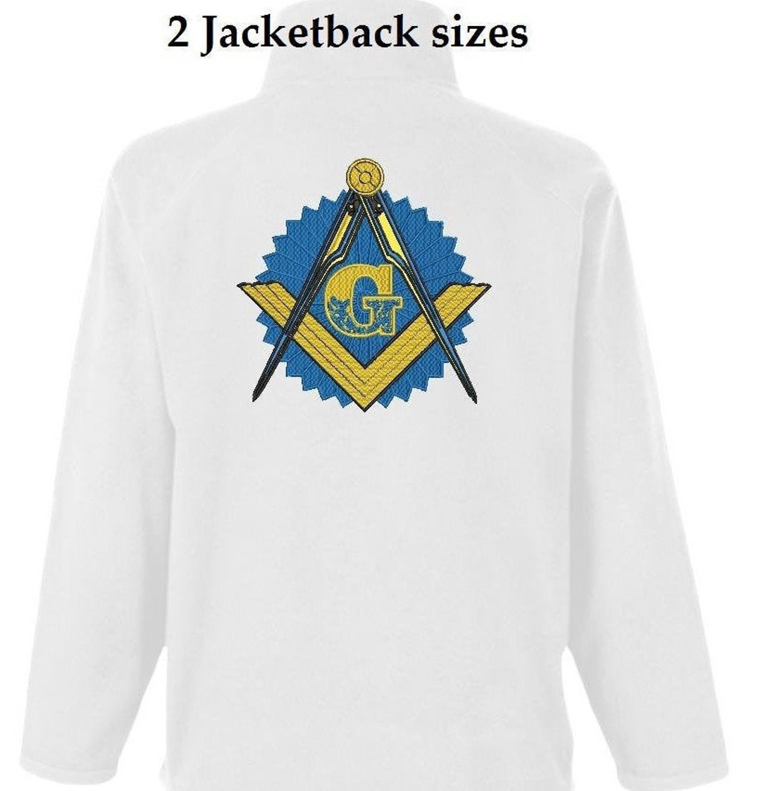 Masonic Compass 2 Jacketback Sizes Digitized Filled Machine Embroidery ...