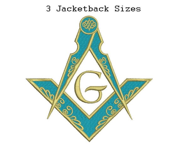 Masonic Compass Jacketback Sizes Digitized Filled Machine | Etsy
