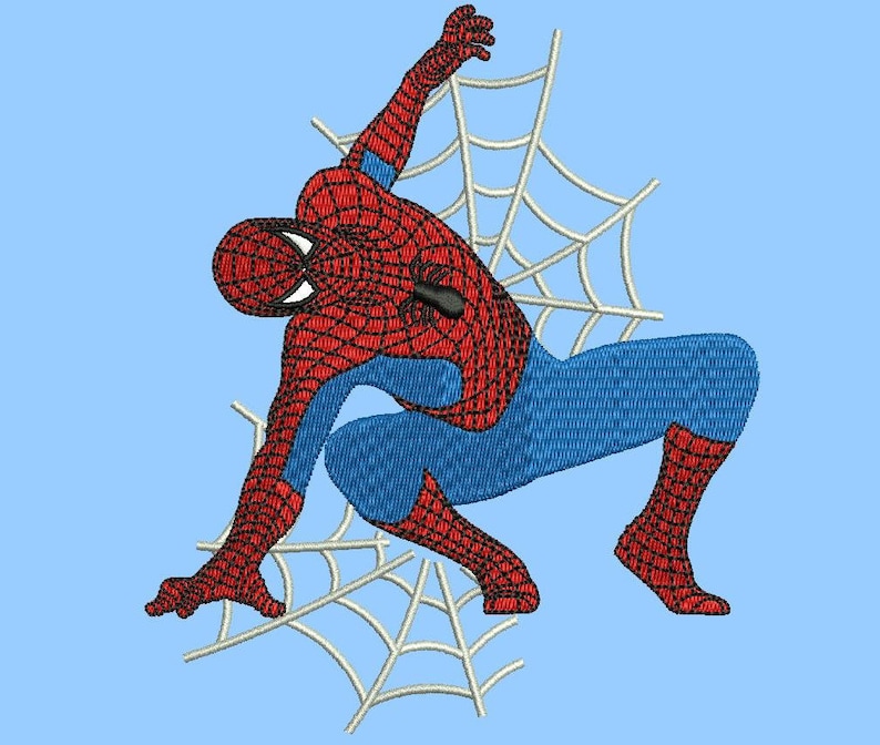 Spiderman 3sizes Digitized Filled Machine Embroidery Design - Etsy