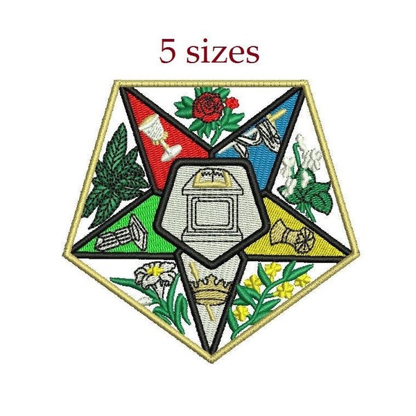 Eastern Star Embroidery Design - Etsy
