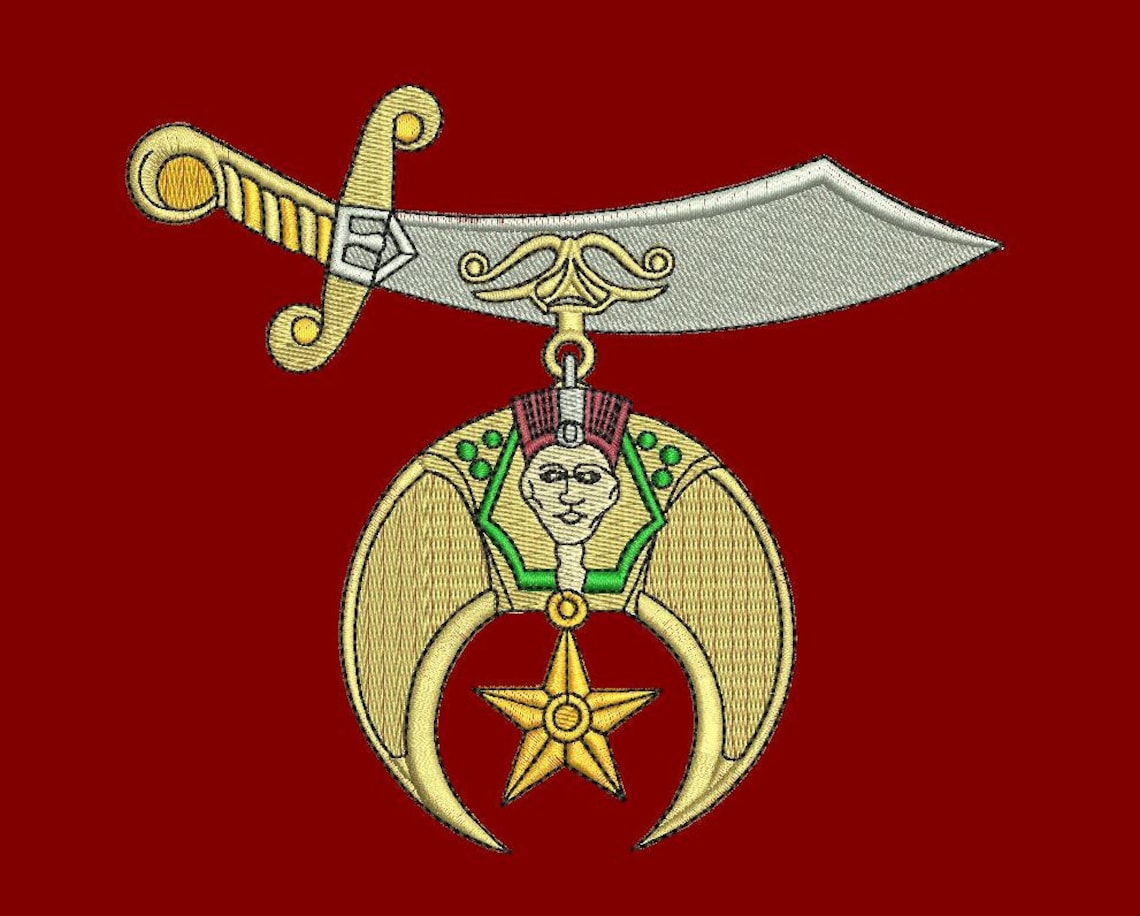 Shriner emblem 4x4 3sizes Digitized filled Machine Embroidery | Etsy