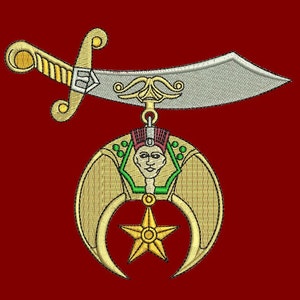 Shriner Emblem 4x4 3sizes Digitized Filled Machine Embroidery Design ...