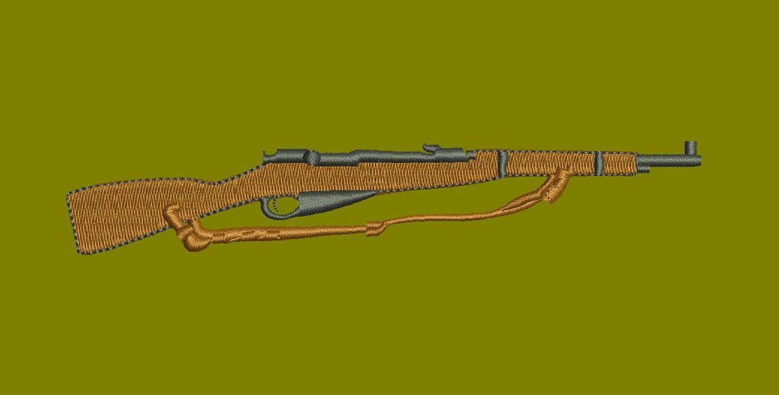 Rifle 2 Sizes Digitized Filled Machine Embroidery Design - Etsy