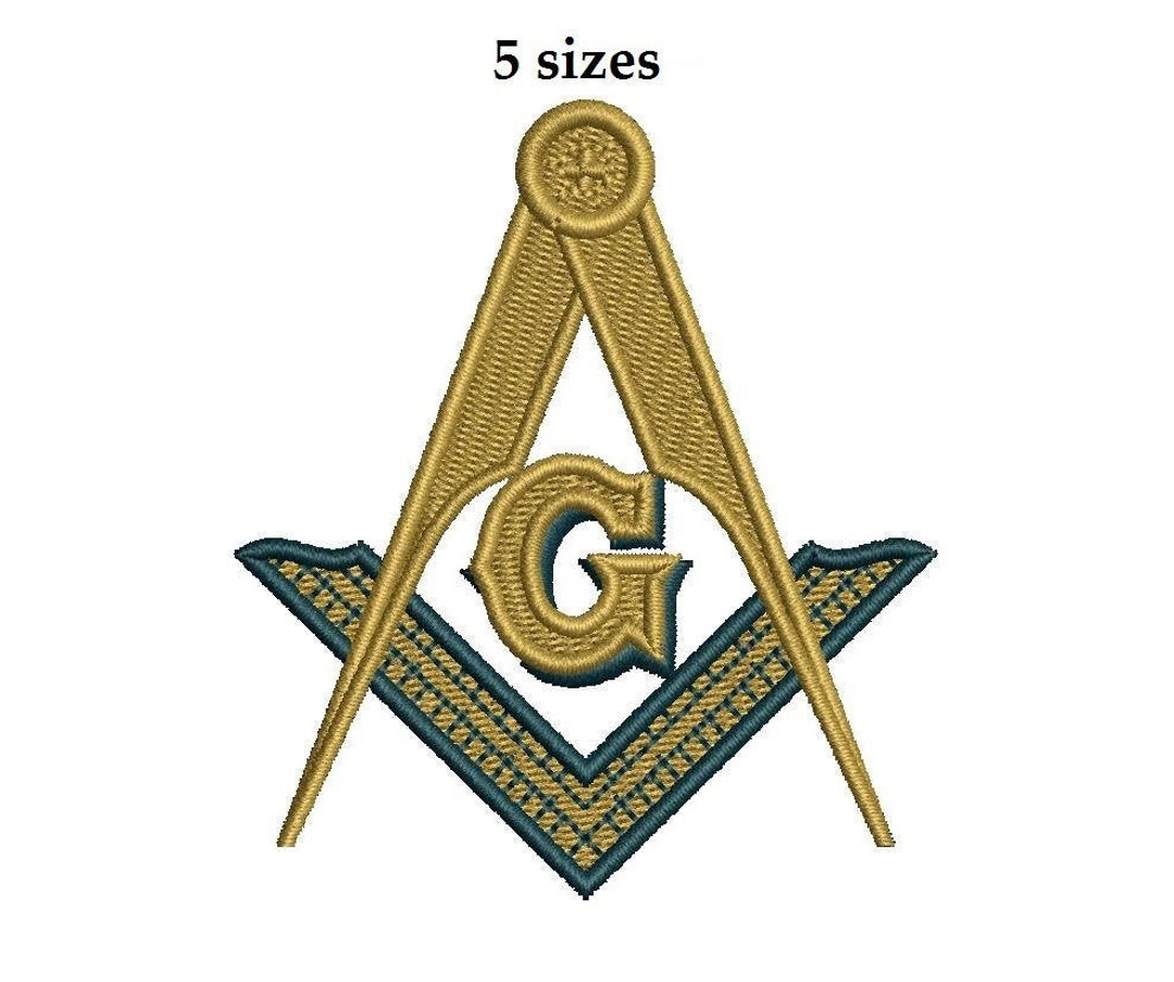 Masonic Compass 5sizes Digitized Filled Machine Embroidery Design ...