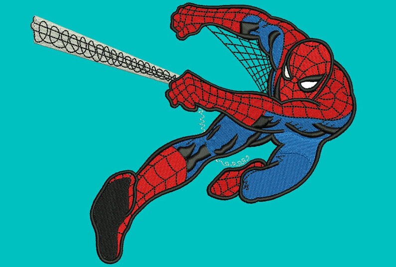 Spiderman 5sizes Digitized Filled Machine Embroidery Design - Etsy