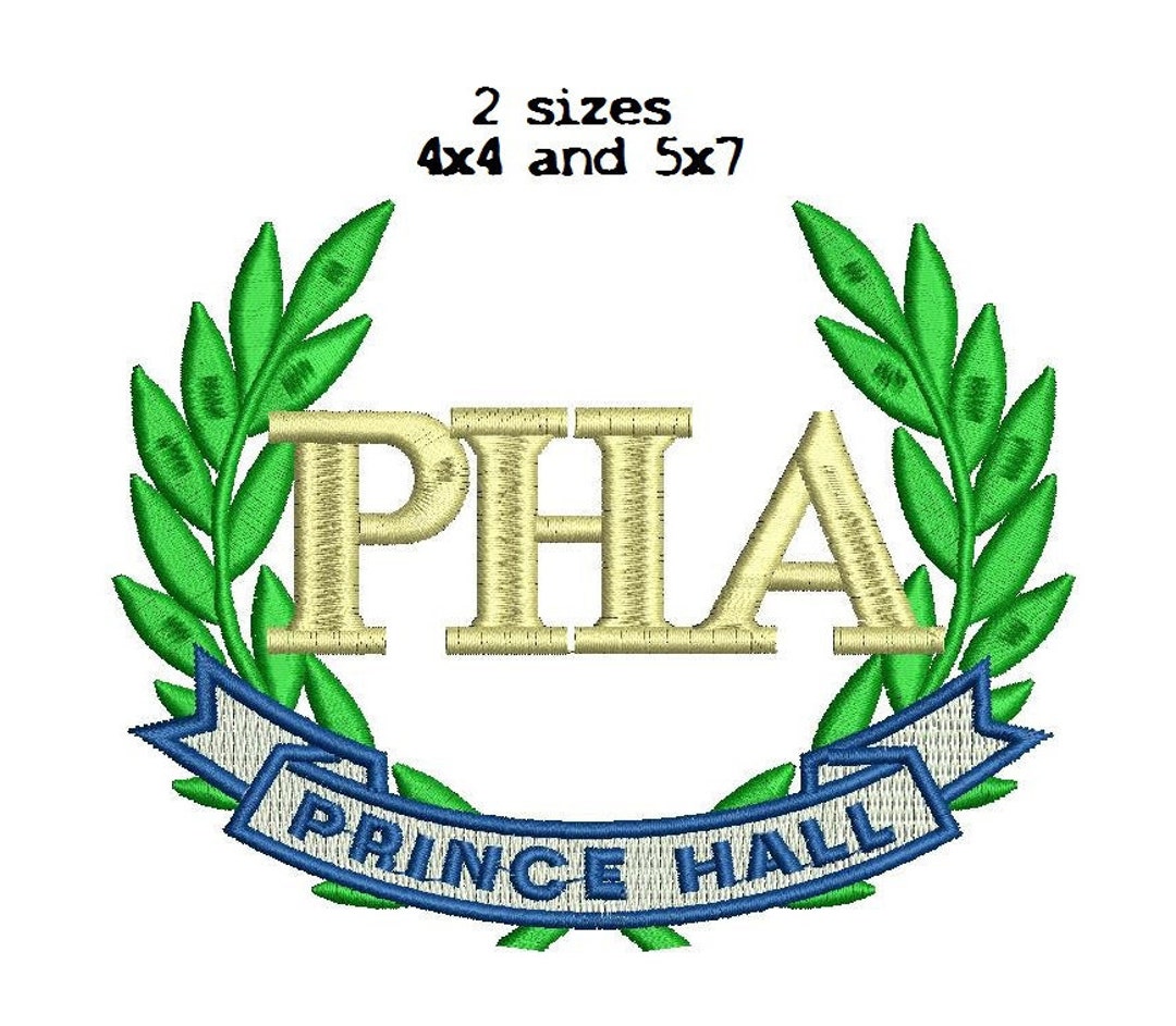 Masonic PHA 2sizes 4x4 and 5x7 Digitized Filled Machine Embroidery ...