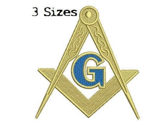 Masonic Compass 4sizes Digitized Filled Machine Embroidery | Etsy