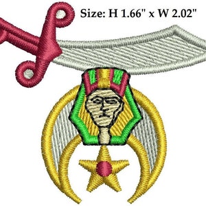 Shriner Digitized Filled Machine Embroidery Design Digital Download - Etsy