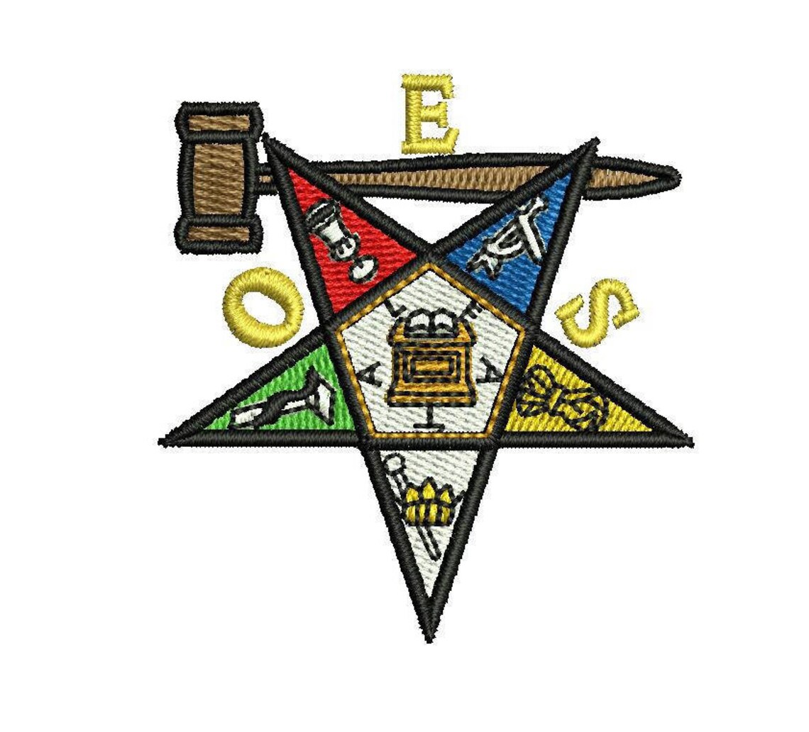 2 Designs: OES Past Matron Digitized Filled Machine Embroidery - Etsy