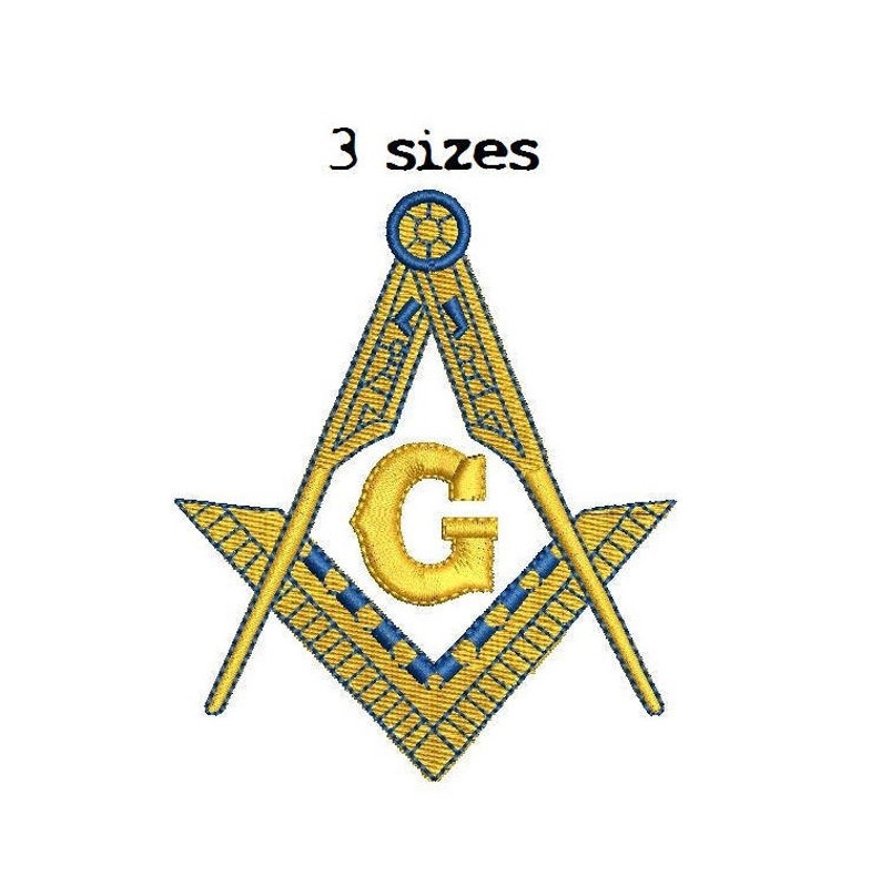 Masonic Compass 3sizes Digitized Filled Machine Embroidery Design ...