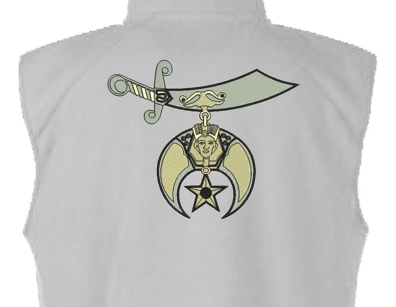 Shriner Emblem Jacketback 4 Sizes Digitized Filled Machine Embroidery ...