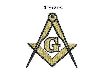 Masonic Compass 4sizes Digitized Filled Machine Embroidery | Etsy