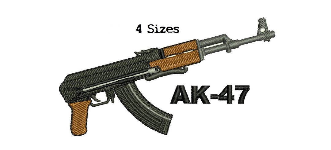 AK-47 Digitized Filled Machine Embroidery Design Digital Download - Etsy