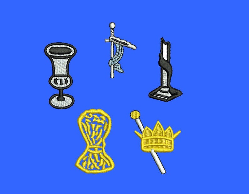 OES Symbols Embroidery Design: Sheaf, Sword, Crown (digital Download ...