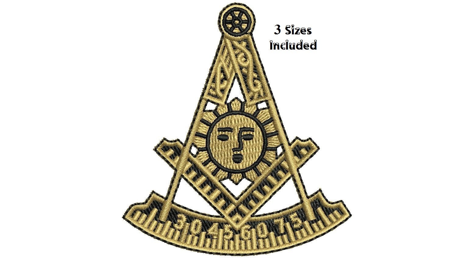 Masonic PM 3sizes Digitized filled Machine Embroidery Design | Etsy