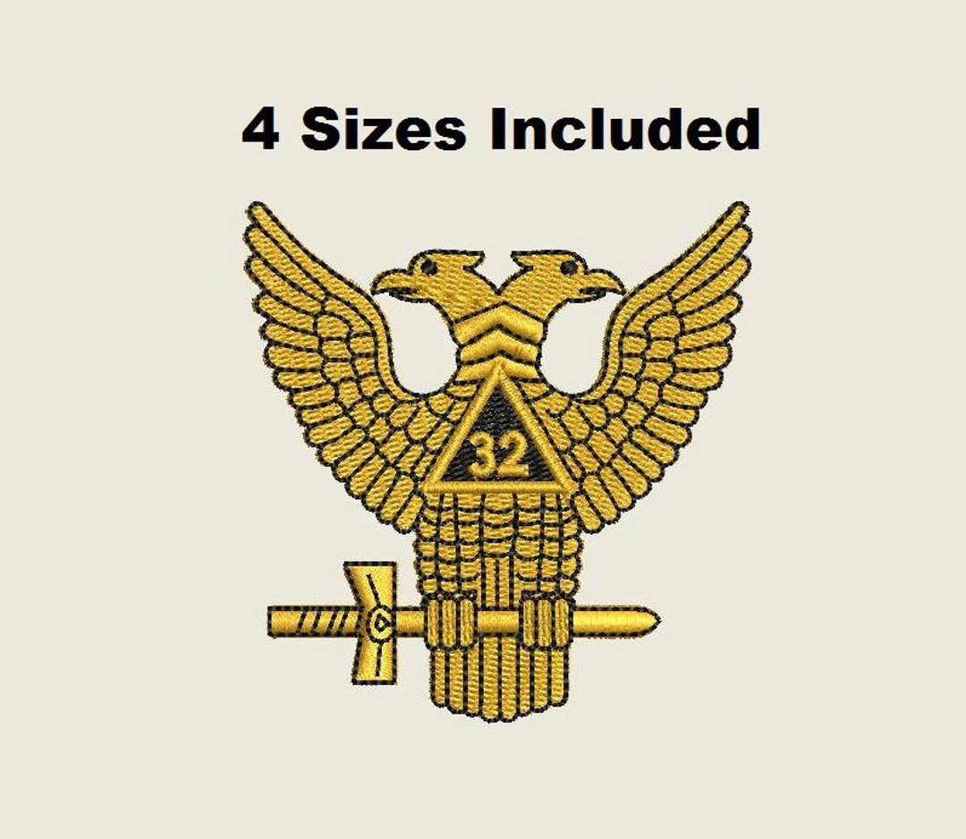 Scottish Rite 4sizes Digitized Filled Machine Embroidery Design Digital ...